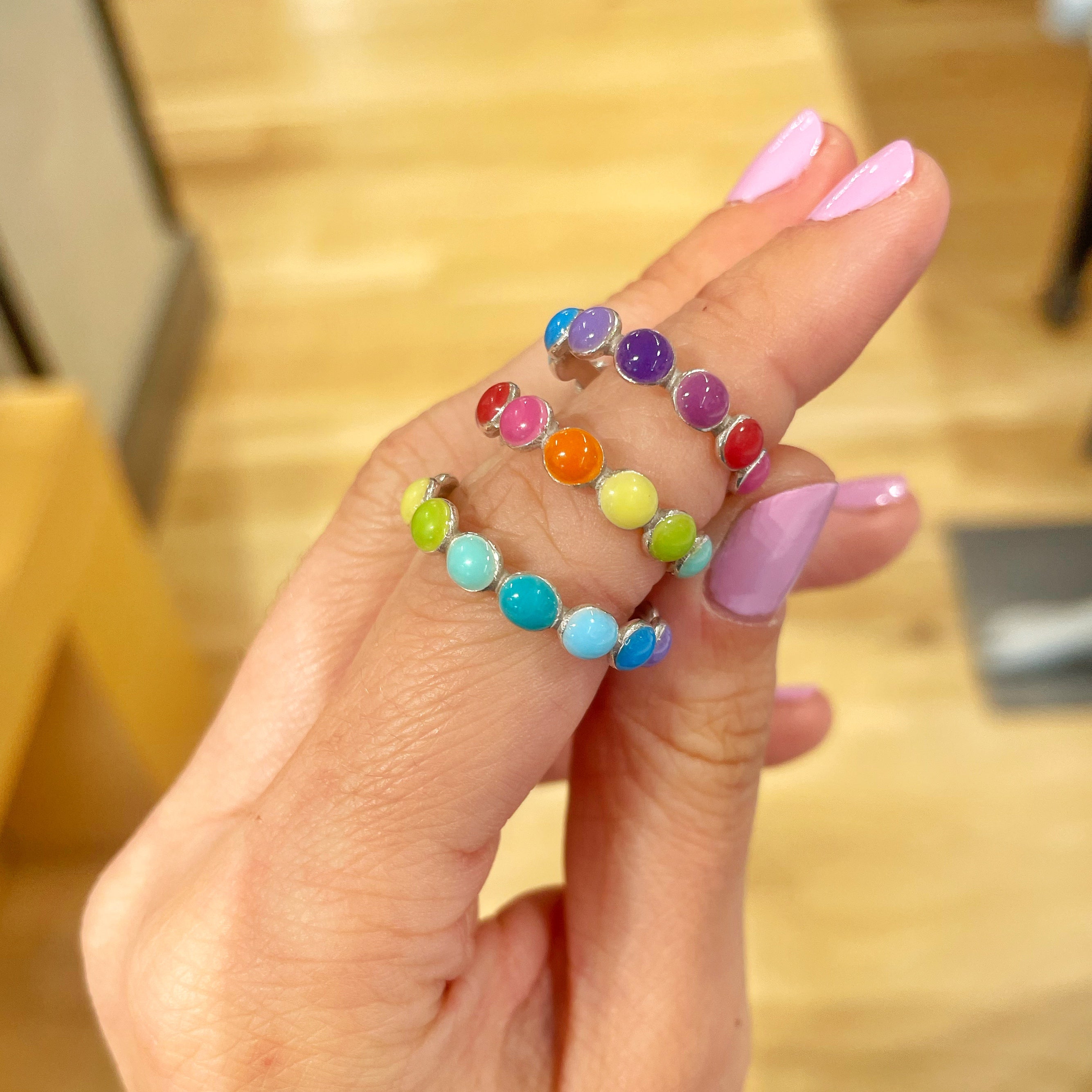 RAINBOW BUBBLE RING in sterling silver – Auburn Jewelry