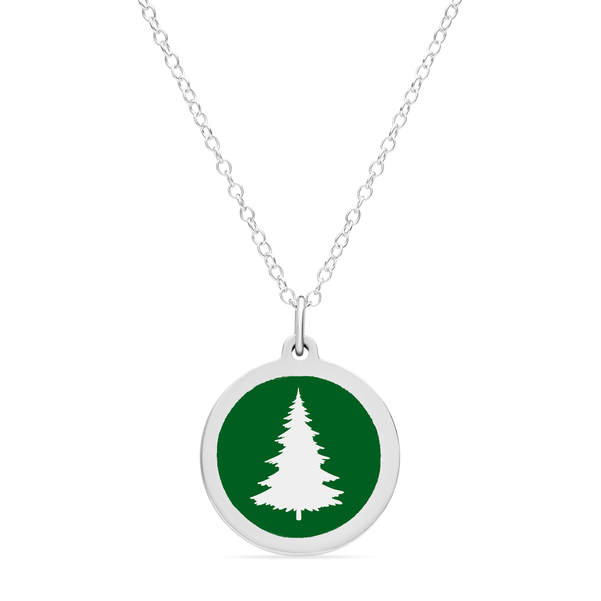 ORIGINAL PINE TREE CHARM in sterling silver with rhodium plate – Auburn ...
